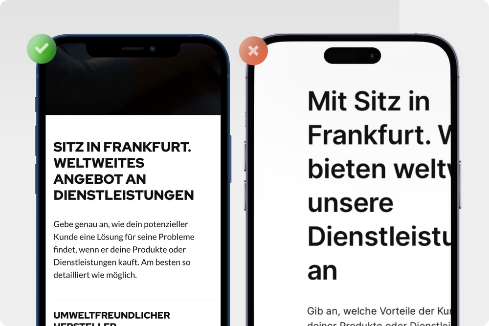 Mobile optimized website: Maximum performance on every device | Onepage