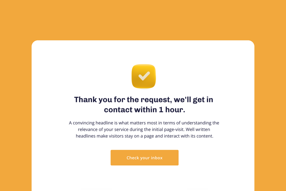 Create a successful thank you page and get better conversions | Onepage